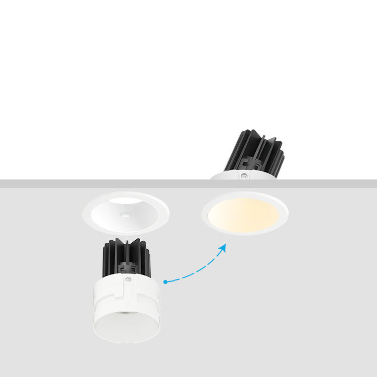 IBSP155CT085H95—Adjustable IP65 Glass Diffuser Honey Comb Downlight ...